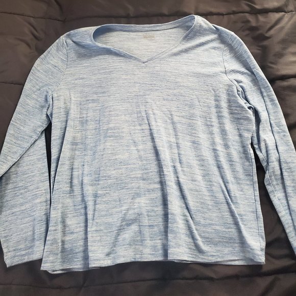 Basic Editions | Tops | Xl Light Blue Long Sleeve | Poshmark